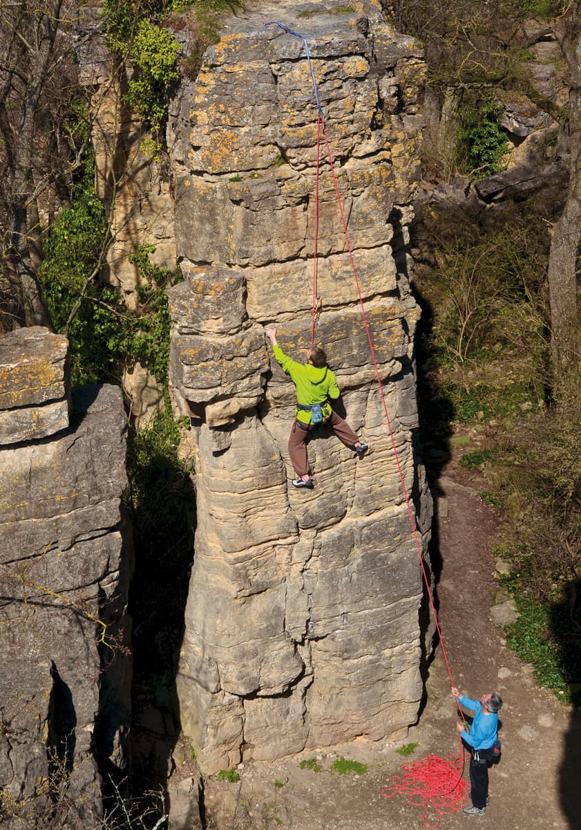 Von oben gesichert: Klettern im Toprope